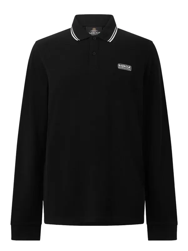 Barbour Cotton Long-sleeve Polo Shirt - Black