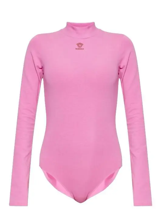 Versace Long Sleeve High Neck Bodysuit - No