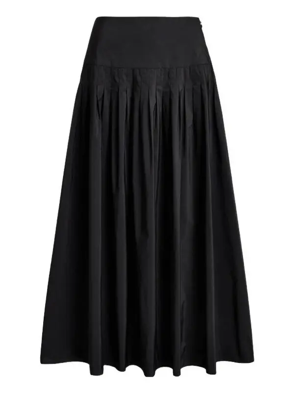 Ralph Lauren High-waisted Pleated Flared Skirt - Black