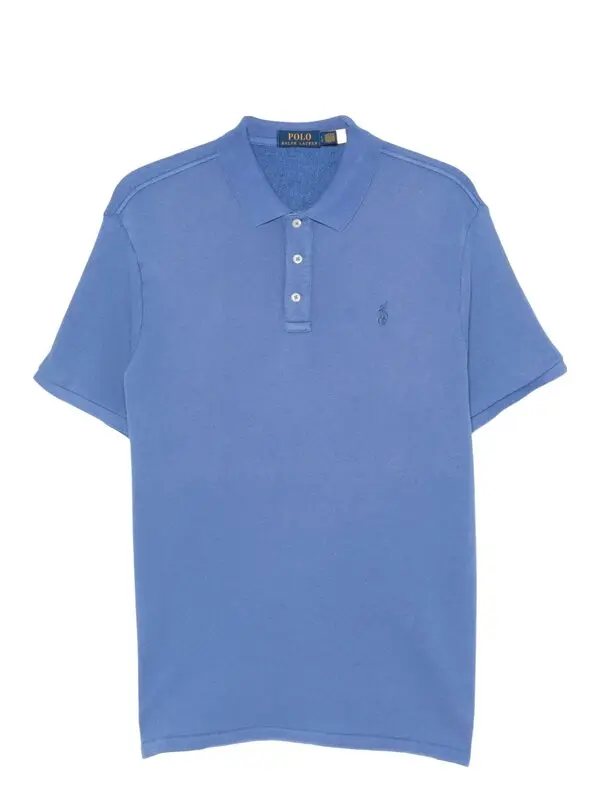Polo Ralph Lauren Button-front Short-sleeve Polo Shirt - Blue