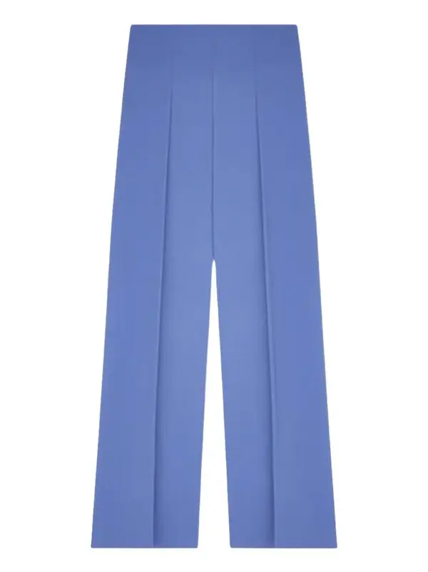 Emporio Armani High-waisted Wide-leg Pleated Trousers - Blue