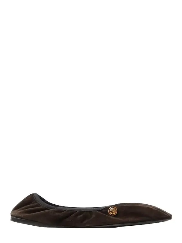 Versace Medallion Detail Ballet Flats - Black