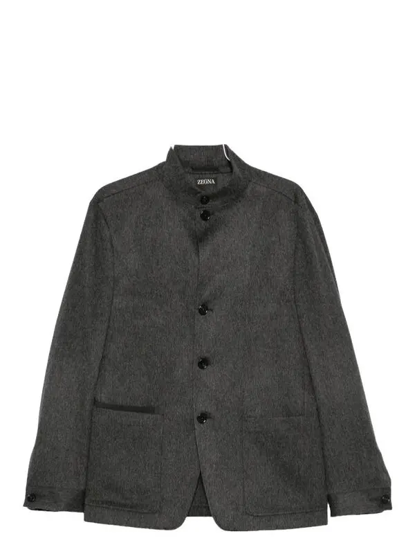 Zegna Long-sleeve High-neck Jacket - No