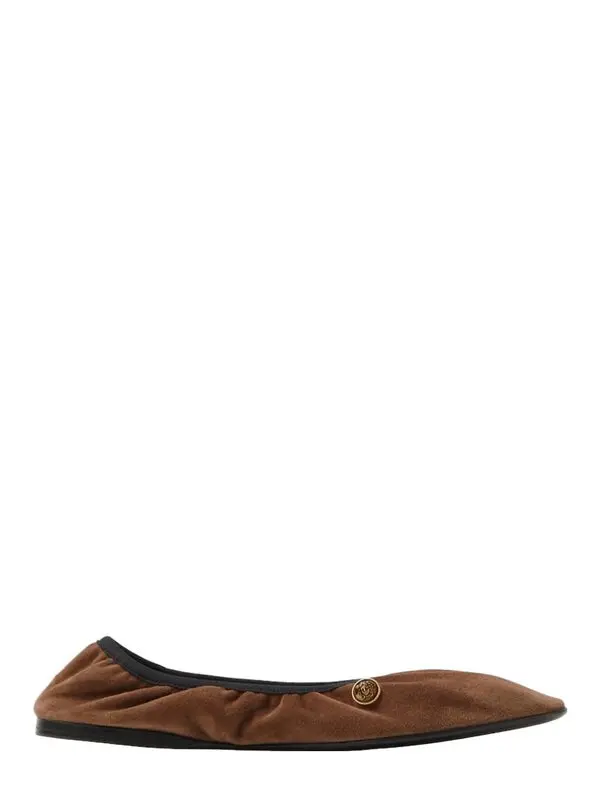 Versace Medusa-head Ballet Flats - Brown