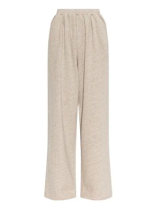 American Vintage Elastic Waist Wide Leg Trousers - Beige