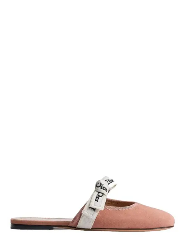 Dior J'adior Mules With Two-tone Embroidered Ribbon - Rosy