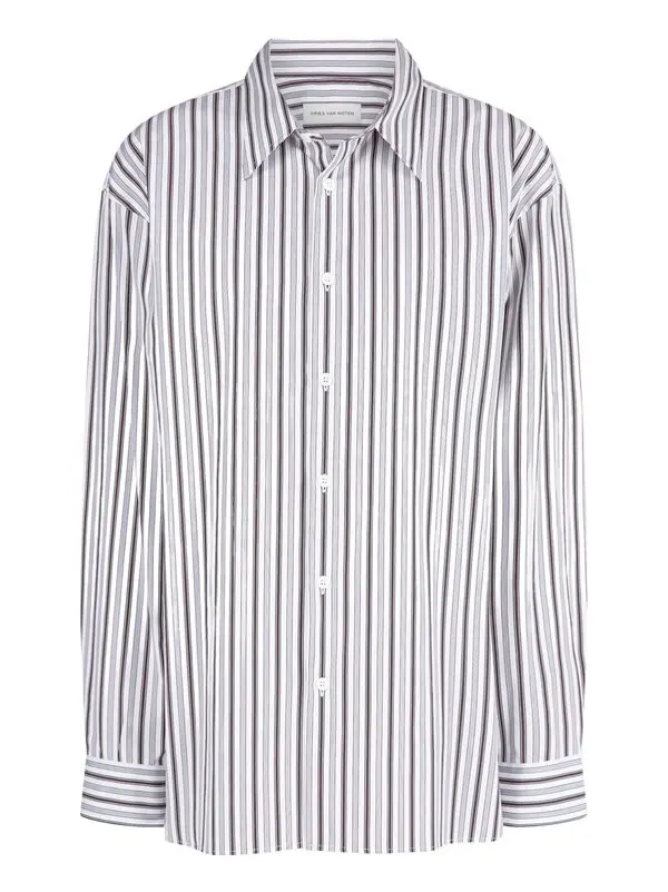 Dries Van Noten Striped Print Shirt - White