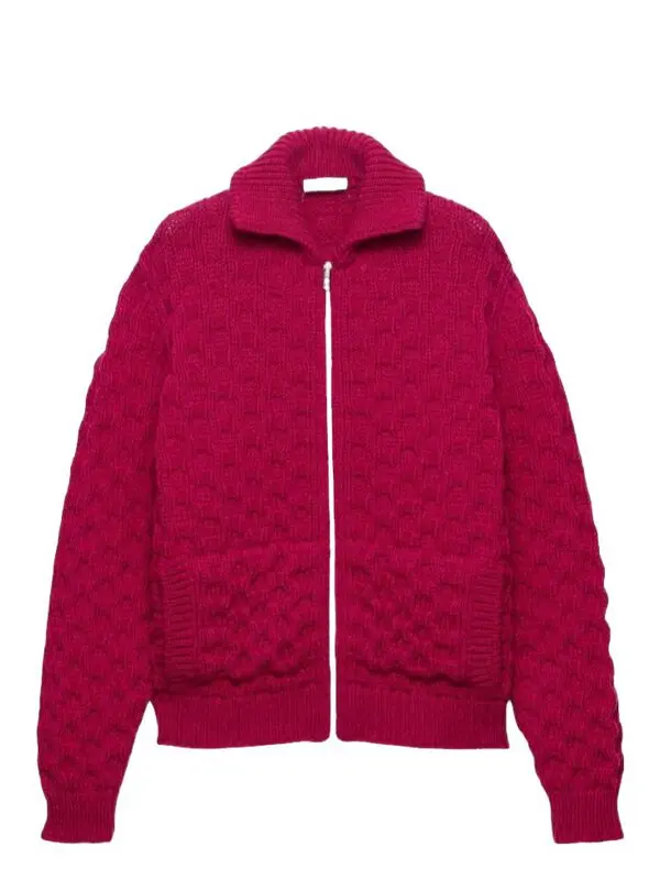 Prada Wool Cardigan - Of Raspberry