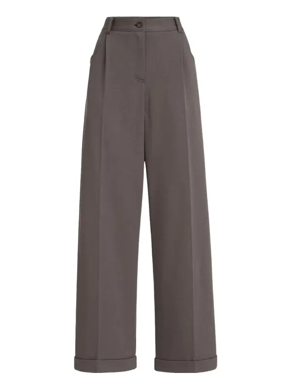 Brunello Cucinelli Palazzo Pants With Monili Detail - Black