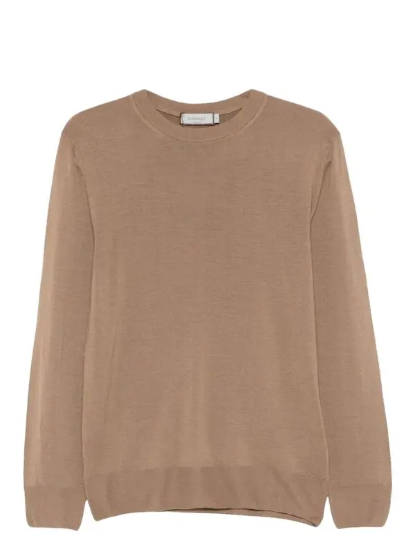 Canali Crew Neck Pullover - Camel