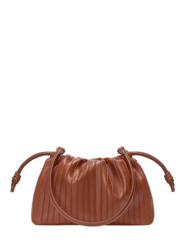 Loewe Medium Flamenco Pleats Purse - Walnut