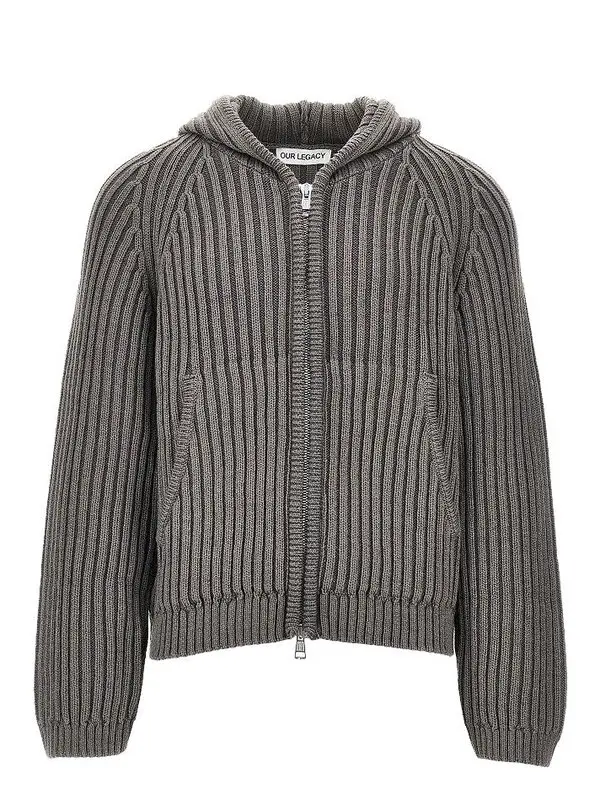 Our Legacy Level Full-zip Hooded Cardigan - Grey