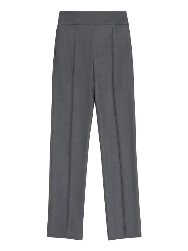 Valentino Garavani Silk-wool Tailored Straight-leg Trousers - Nude