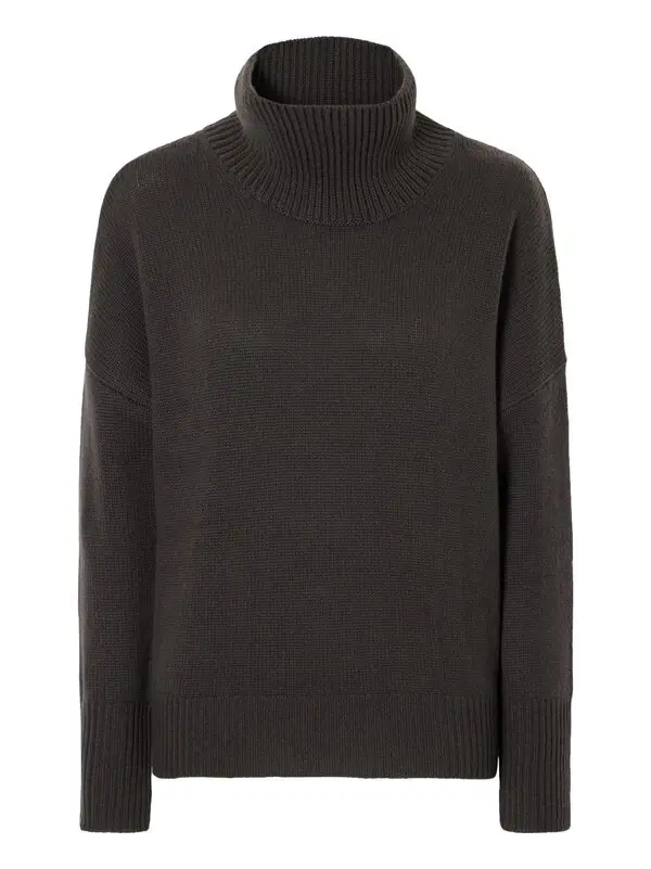 LISA YANG Heidi Cashmere Turtleneck Sweater - Brown