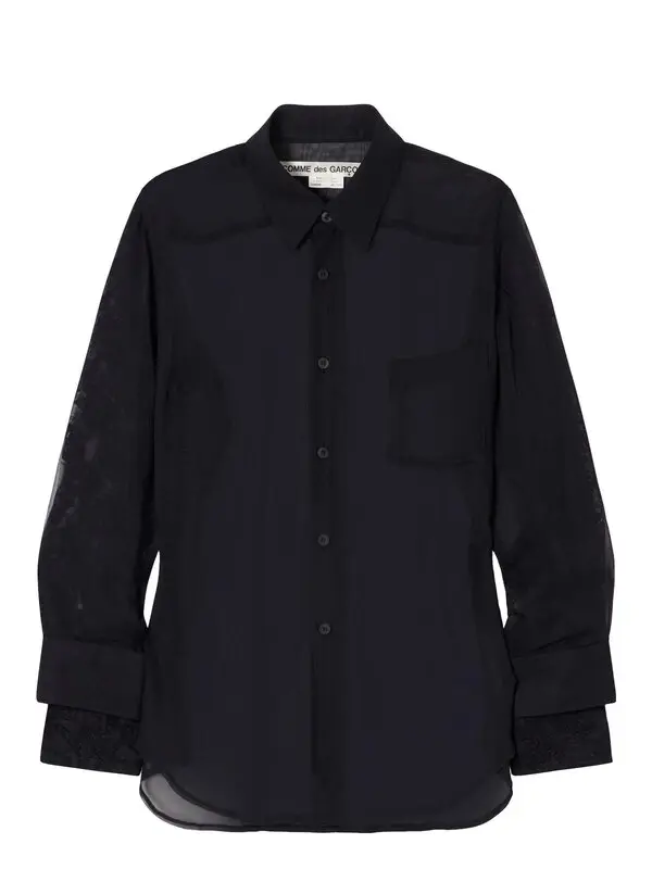 Comme Des Garçons Georgette Shirt - Black