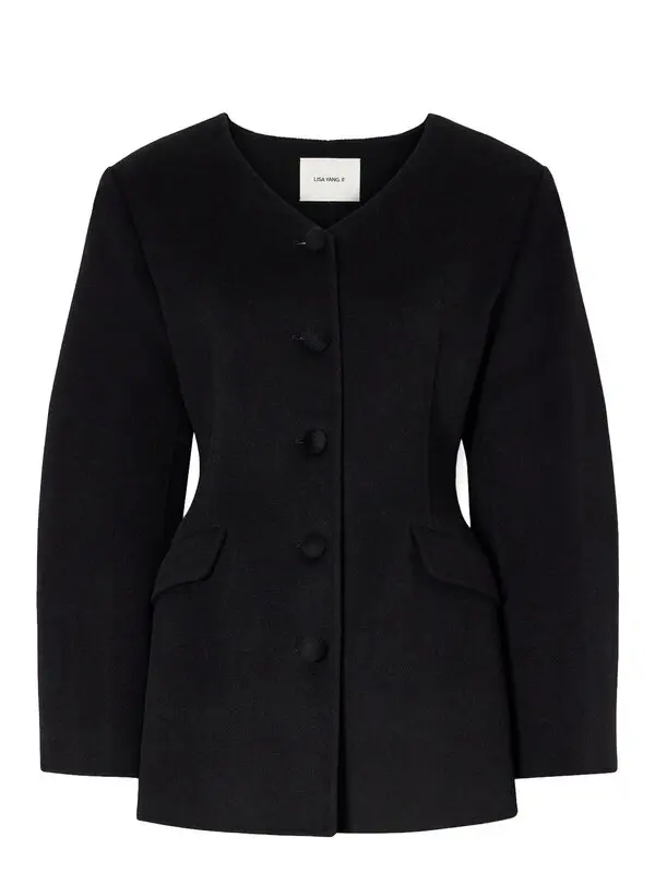 LISA YANG Double Wool And Cashmere-blend Jacket - Black