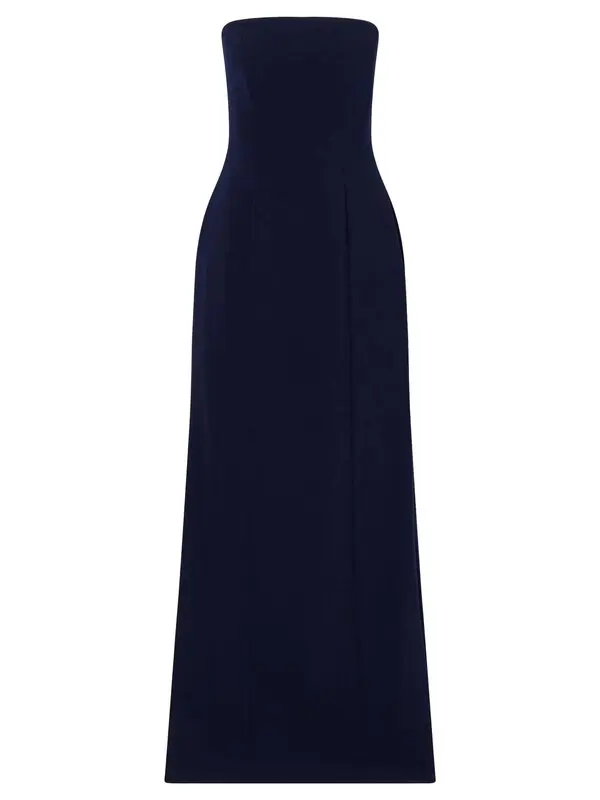 Jenny Packham Estelle Crepe Gown - Navy