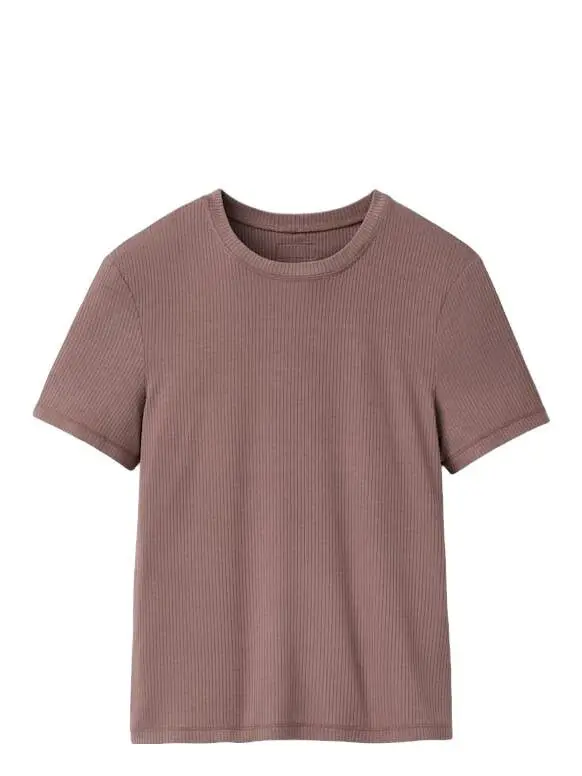 UGG Ribbed Crewneck Short Sleeve Tee - Allspice
