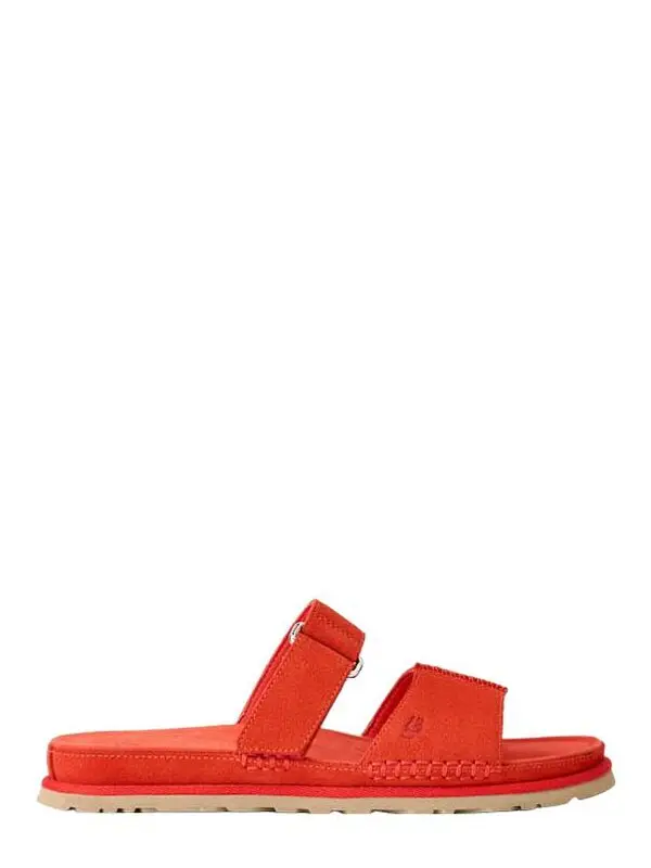 UGG Golden Gaze Suede Slide Sandals - Red Pepper