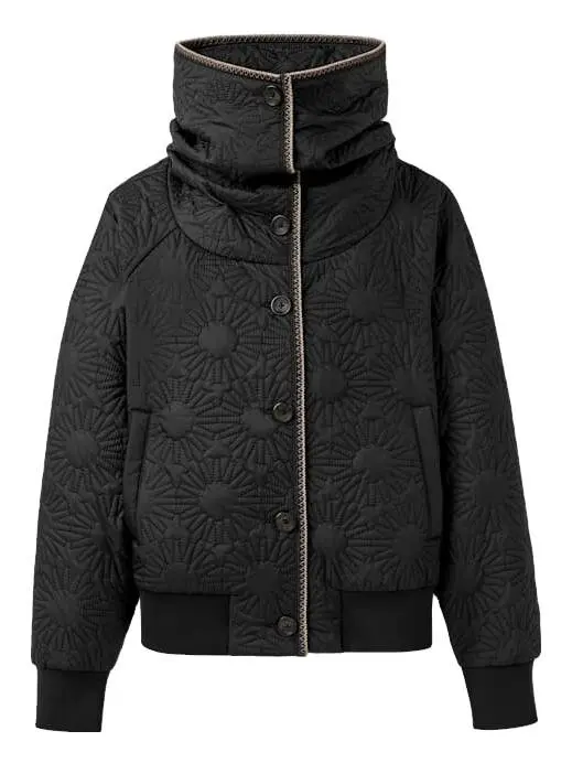 UGG Solein Oversized-collar Quilted Jacket - Black