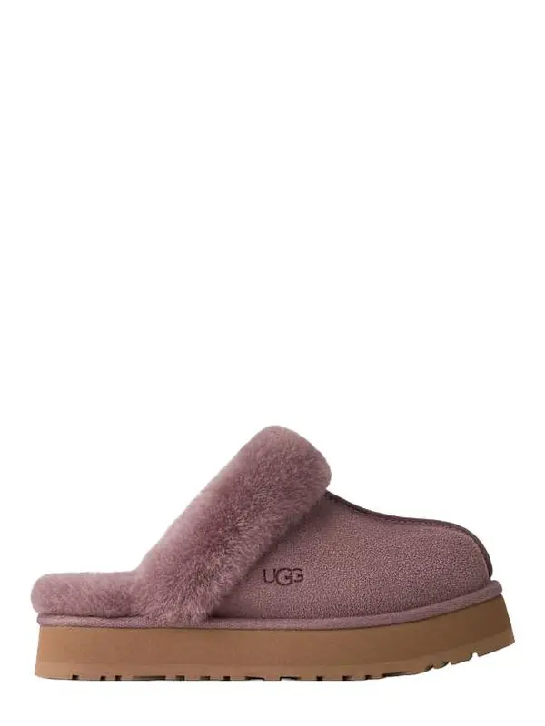 UGG Disquette Sheepskin Slippers With Platform Sole - Portobello
