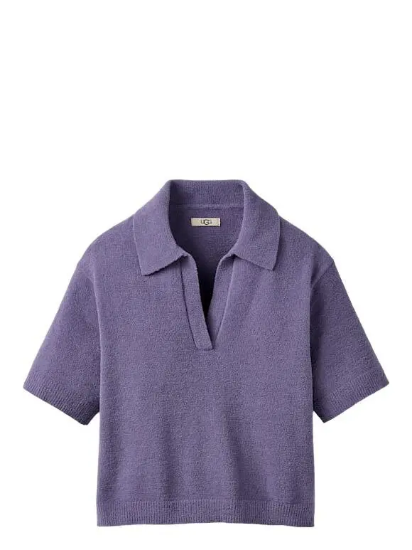 UGG Keslyn Top Lite Short Sleeve Polo Sweater - Dusted Iris
