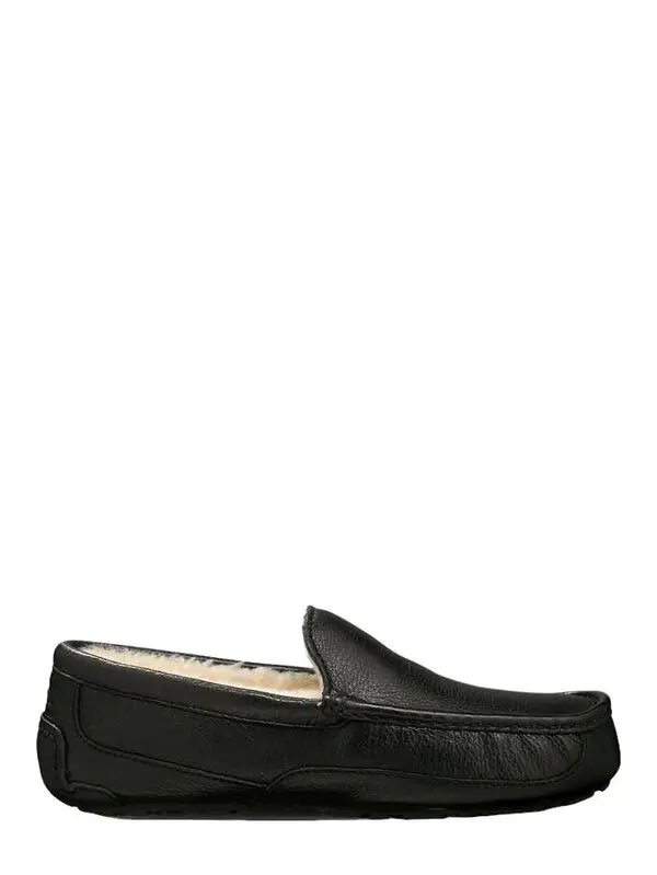UGG Ascot Sheepskin Slipper Loafers - Black/