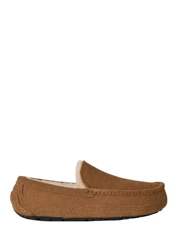 UGG Ascot Sheepskin Slipper Loafers - Brown/