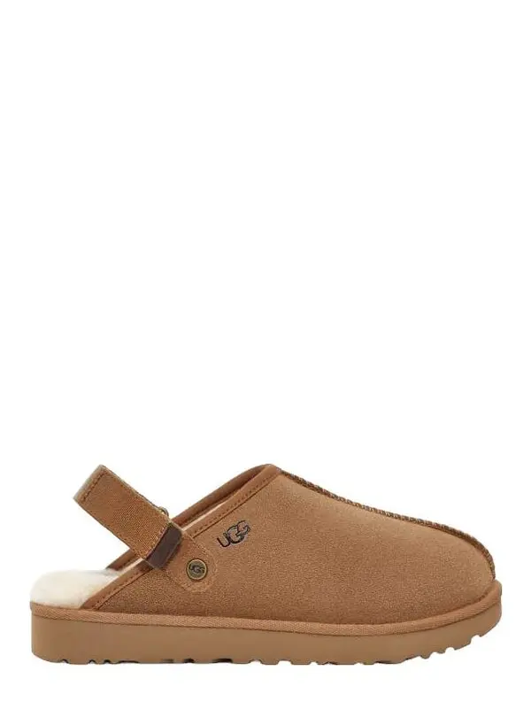 UGG Lanah Suede Clog Slippers - Chestnut