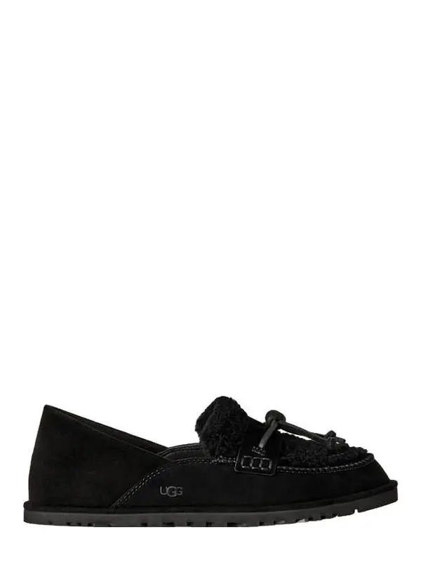 UGG Zora Sheepskin Loafer Shoes - Black