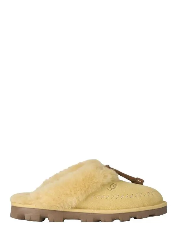 UGG Coquette Stitch Sheepskin Slippers - Muted Mustard