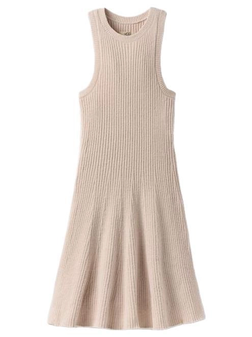 UGG Adela Dress Lite Ribbed Fit & Flare Mini Dress - Sand