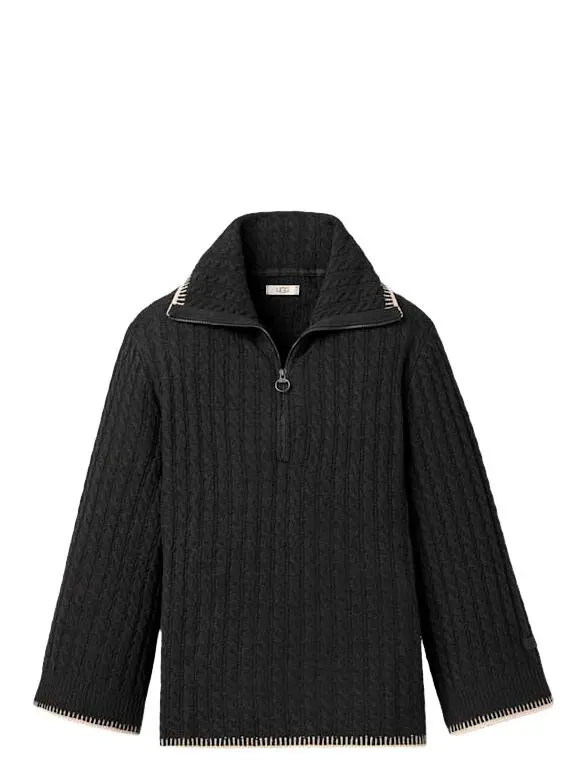 UGG Rylynn Quarter-zip Sweater - Black