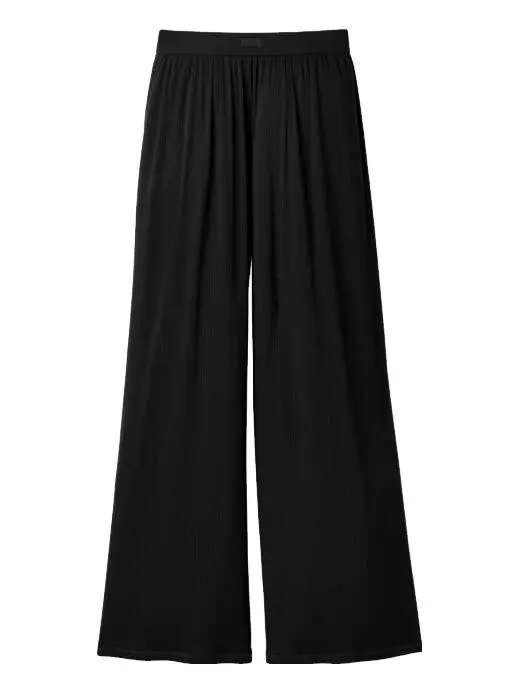UGG Imogen Ribbed Wide Leg Pants - Black