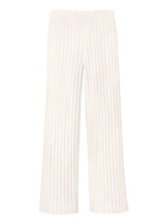 UGG Terri Ribbed Wide Leg Knit Bottoms - Cream