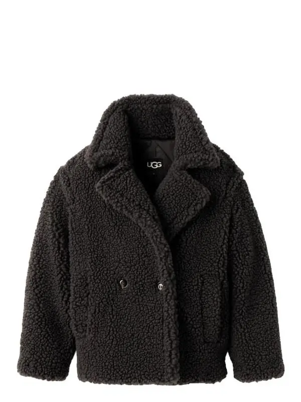 UGG Gertrude Short Teddy Coat - Ink