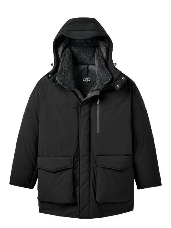 UGG Eamon Down Parka Jacket With Water-resistant Polyester - Black