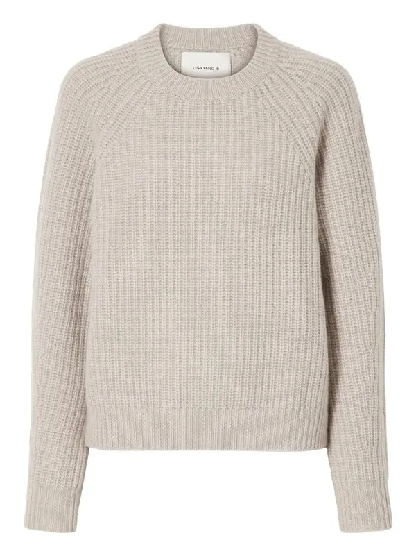 LISA YANG Miki Ribbed Cashmere Sweater - Neutrals