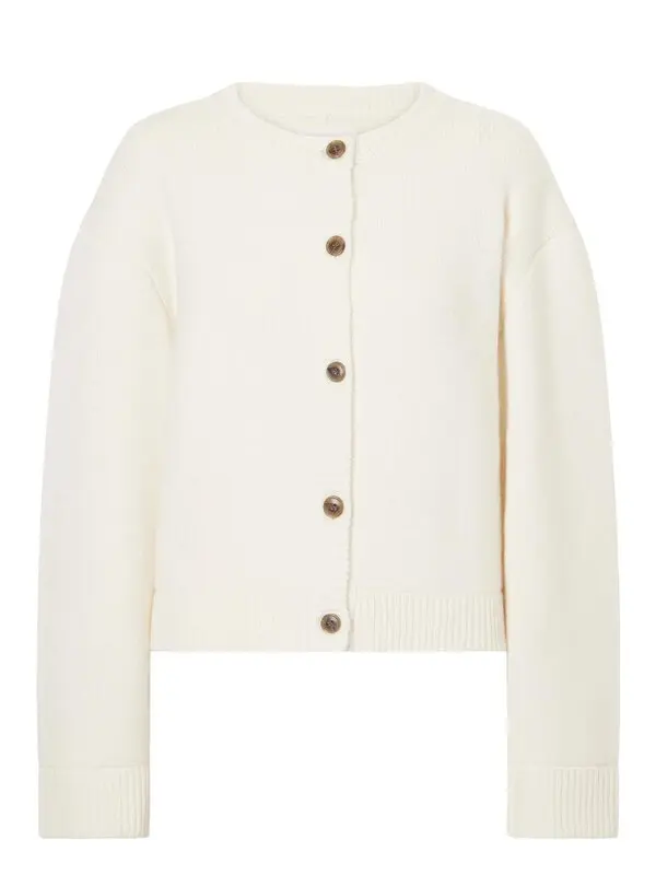 LISA YANG Emmylou Cashmere Cardigan - Neutrals