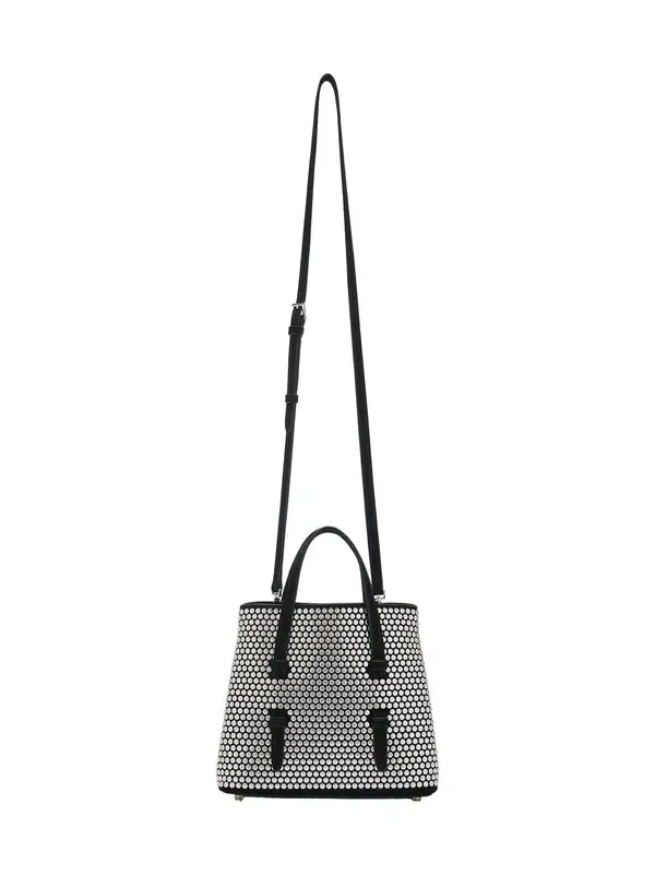 Alaïa Mina 20 Studded Suede Bag - Black