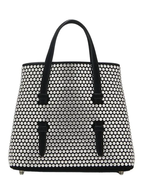 Alaïa Mina 20 Studded Suede Bag - Black