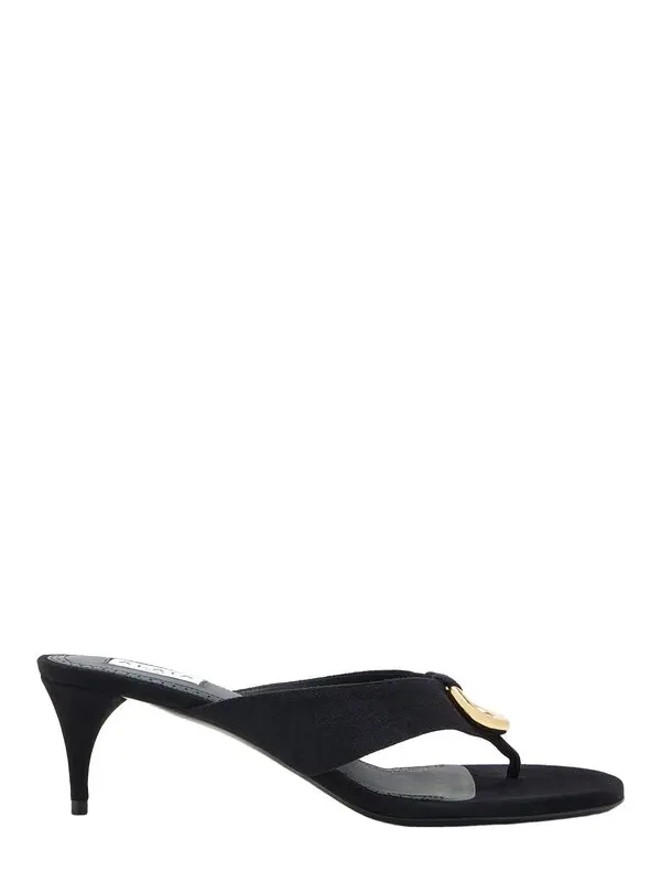 Alaïa Infra Suede Stiletto Sandals - Black