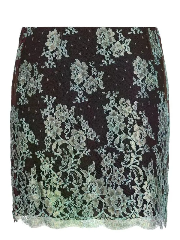 Valentino Garavani Floral Lace Mini Skirt - Red