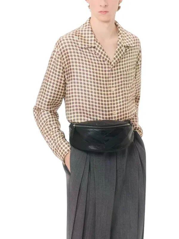 Valentino Garavani Jean Waist Bag In Patchwork Nappa Leather - Black