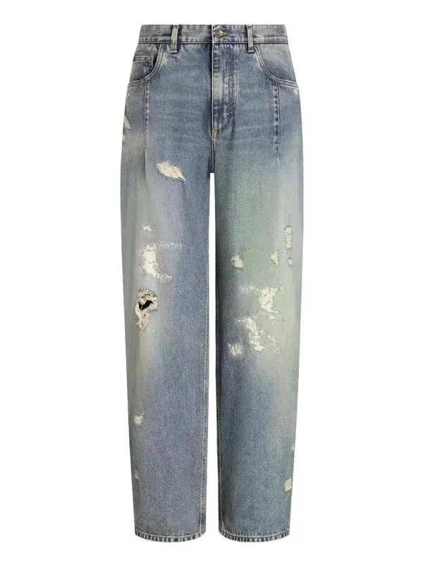 Dolce & Gabbana Distressed Denim Trousers - Blue