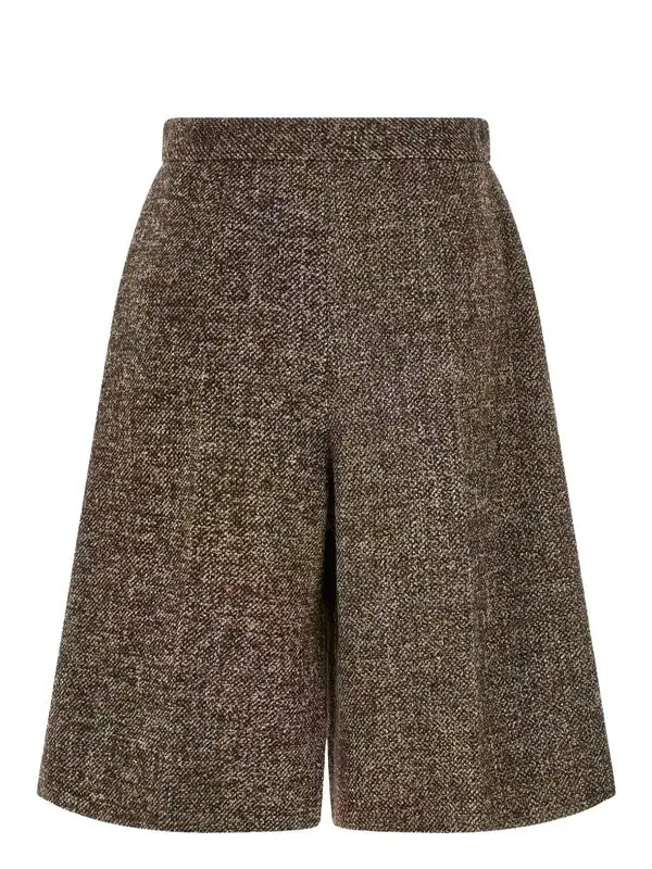 Agnona Melange Texture Bermuda Shorts - Brown