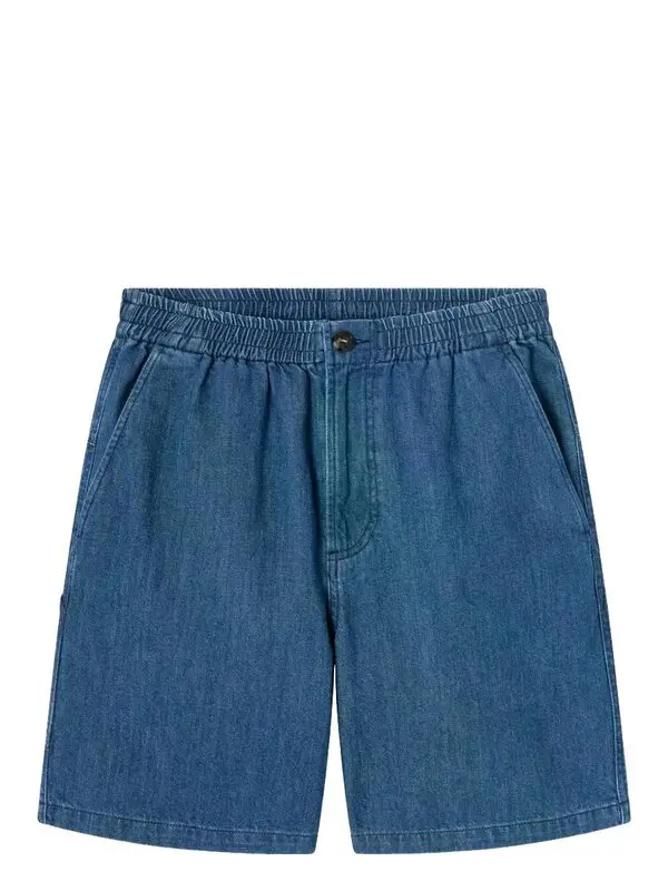 A.p.c. Pleated Denim Shorts - Blue