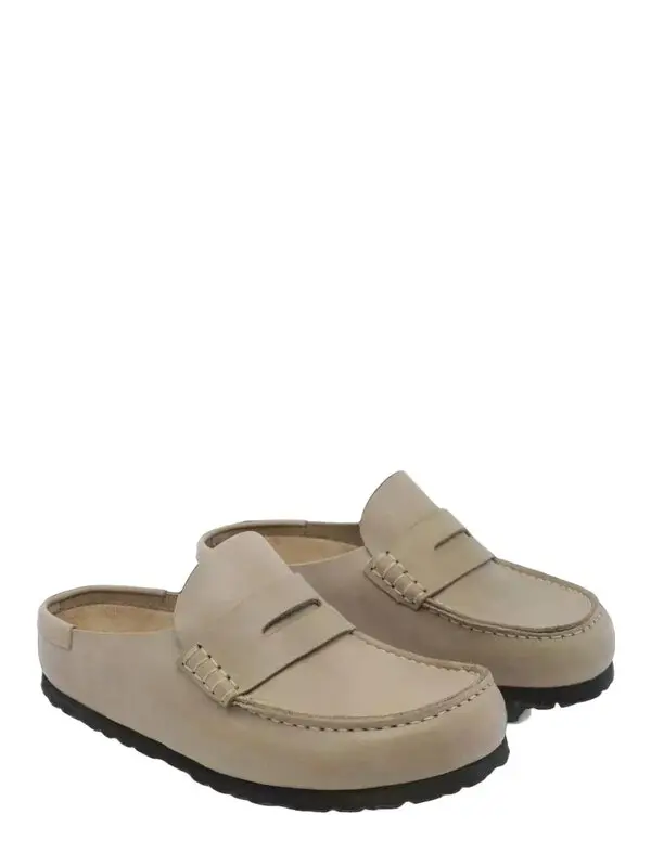 BIRKENSTOCK Naples Leather Mules - Neutrals