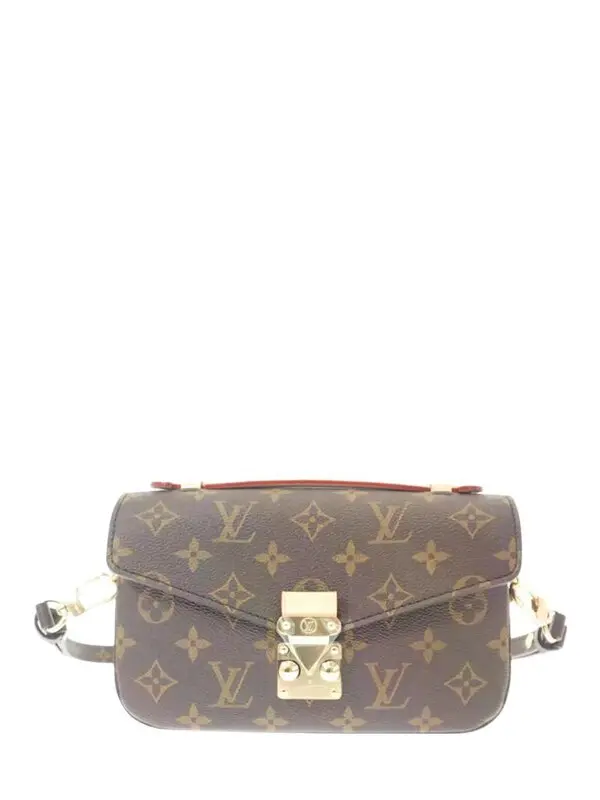 LOUIS VUITTON Monogram Pochette Metis East West Satchel - Brown