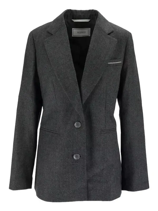 Peserico Single-breasted Jacket - Grey